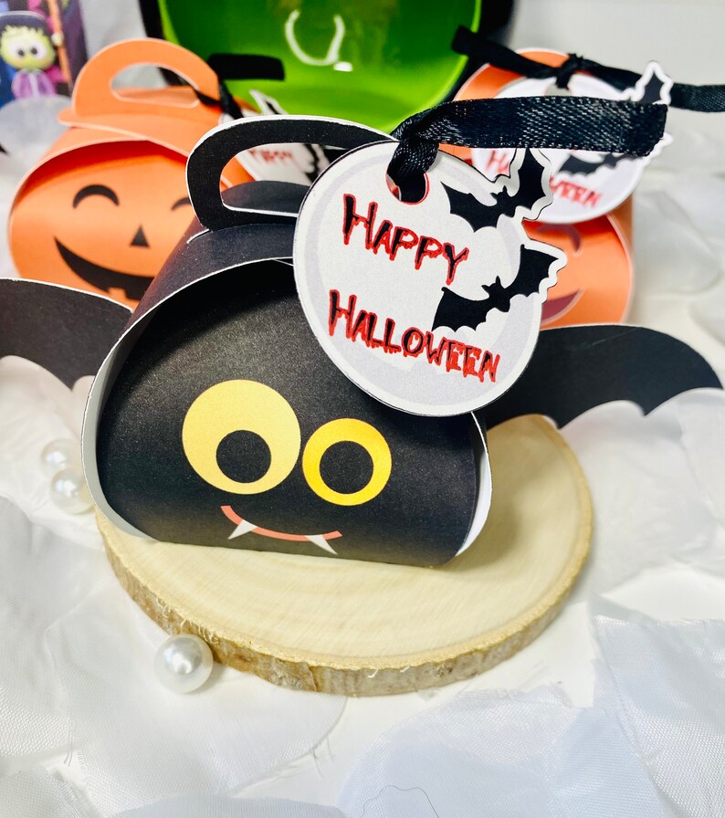 Favor Box Halloween Bat, Custom Favor Box, Goodie’s Box, Personalized ...