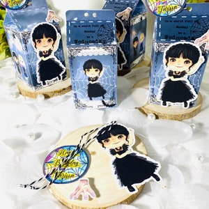 Pack With 36 Boxes Wednesday Addams Milk Favor Box. Wednesday Treats ...