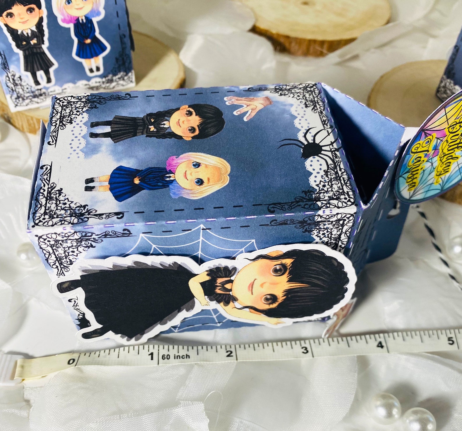 Pack With 36 Boxes Wednesday Addams Milk Favor Box. Wednesday Treats ...
