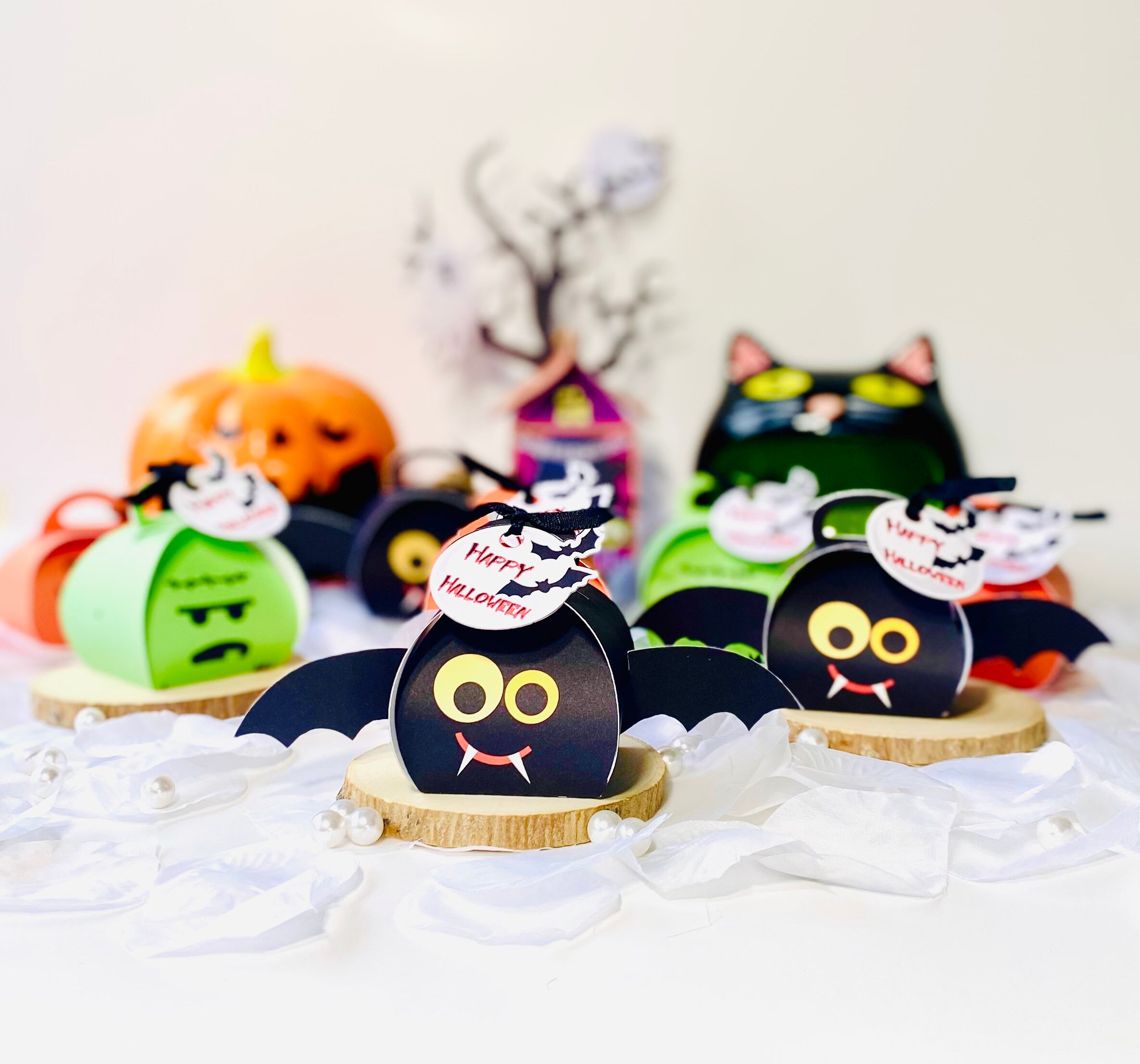 Favor Box Halloween Bat, Custom Favor Box, Goodie’s Box, Personalized ...