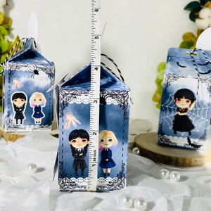 Pack With 36 Boxes Wednesday Addams Milk Favor Box. Wednesday Treats ...