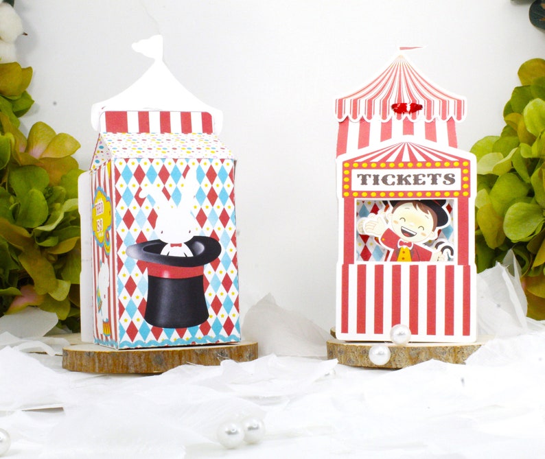 Pack of 12 Favor Boxes Favor Box Circus. - Etsy