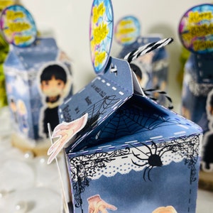 Pack With 36 Boxes Wednesday Addams Milk Favor Box. Wednesday Treats ...