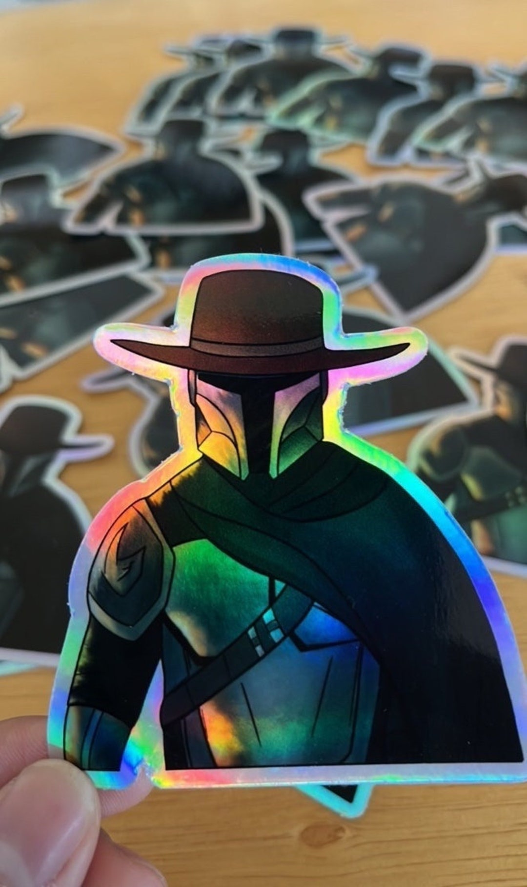 Cowboy Mando Holo Sticker | the Mandalorian, Star Wars, Din Djarin ...