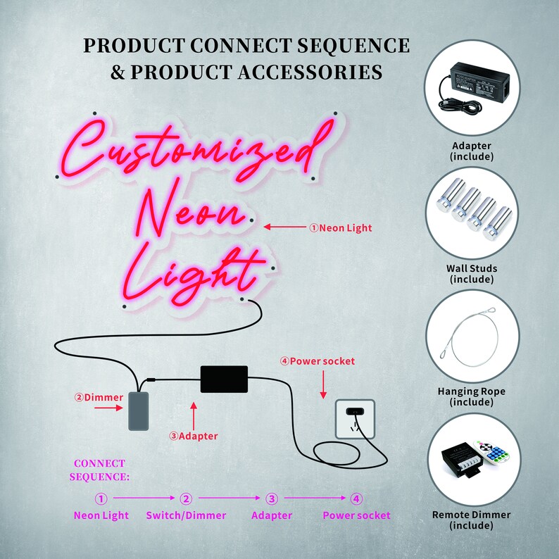 Let's Party Neon Signs, Custom Party Neon Wall Décor, Dimmable Custom ...