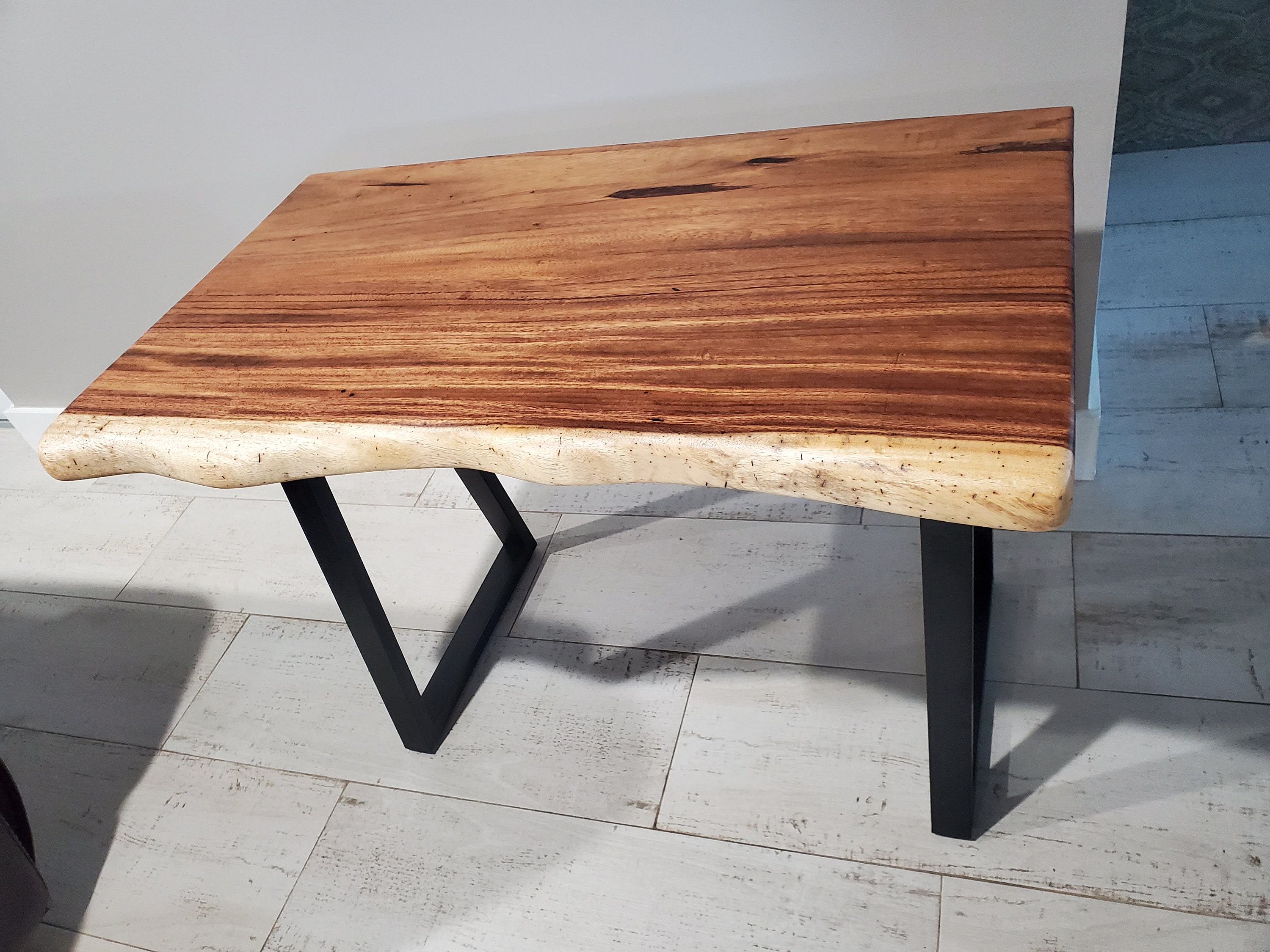 Live Edge Desk, Monkey Pod Slab - Etsy