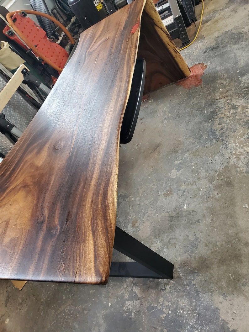 Live Edge Executive Style Monkey Pod Desk - Etsy