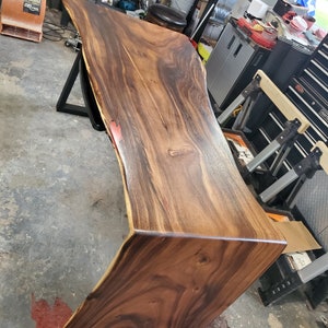 Live Edge Executive Style Monkey Pod Desk - Etsy