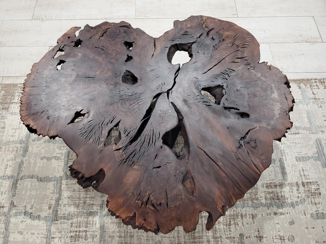 Amazing Live Edge Claro Walnut Conversation Table - Etsy