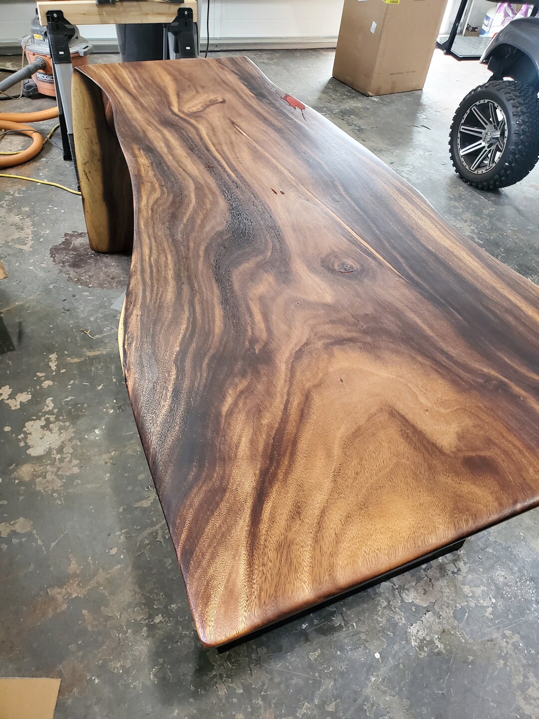 Live Edge Executive Style Monkey Pod Desk - Etsy