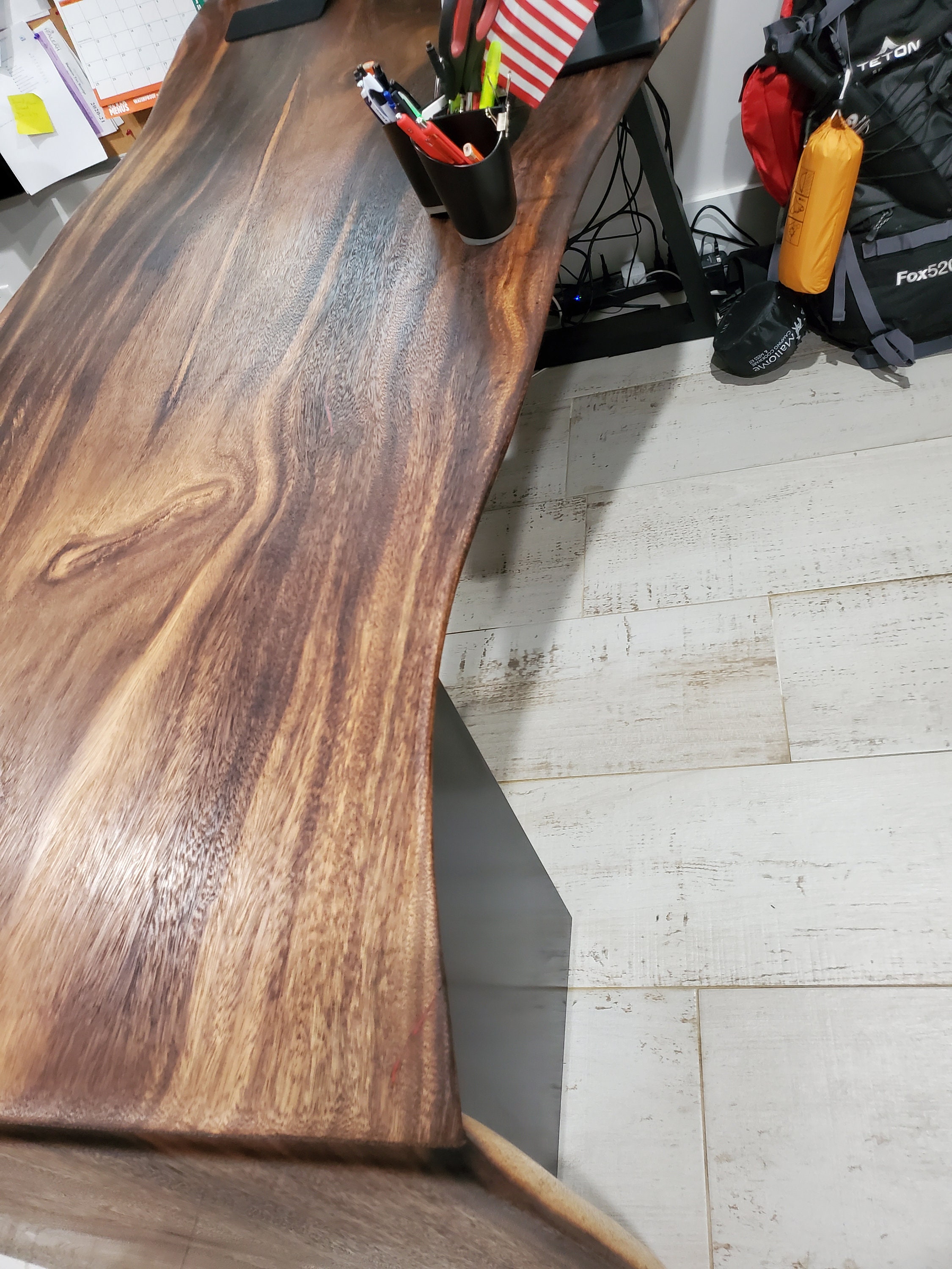 Live Edge Executive Style Monkey Pod Desk - Etsy