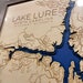 Custom Lake Lure Laser Cut Map With 3D Lake Depth Layers - Unique Wall ...