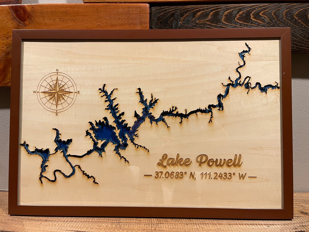 Lake Powell 3D Laser Cut Map - Etsy