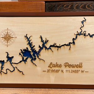Lake Powell 3D Laser Cut Map - Etsy
