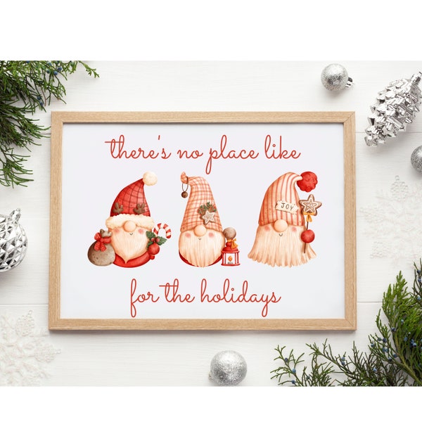 Gnome Place Like Home for the Holidays Svg - Etsy