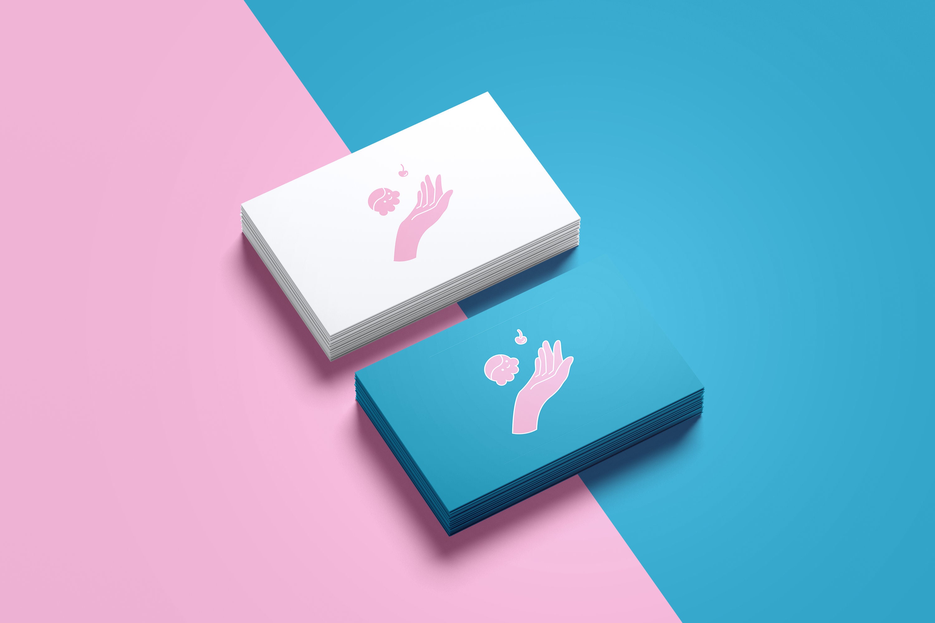 LOGO, Floating Ice Cream Logo Illustration - Etsy