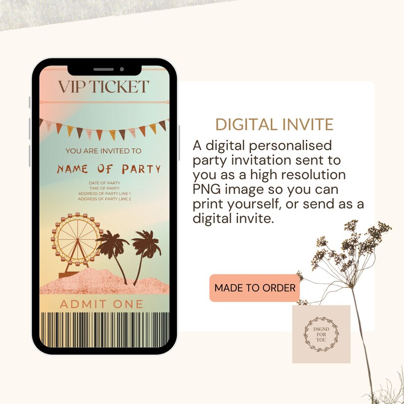 Personalised Festival Invitation, Digital Party Invitation, Mobile ...