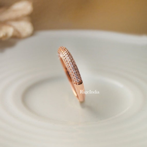 Rose gold dome ring store