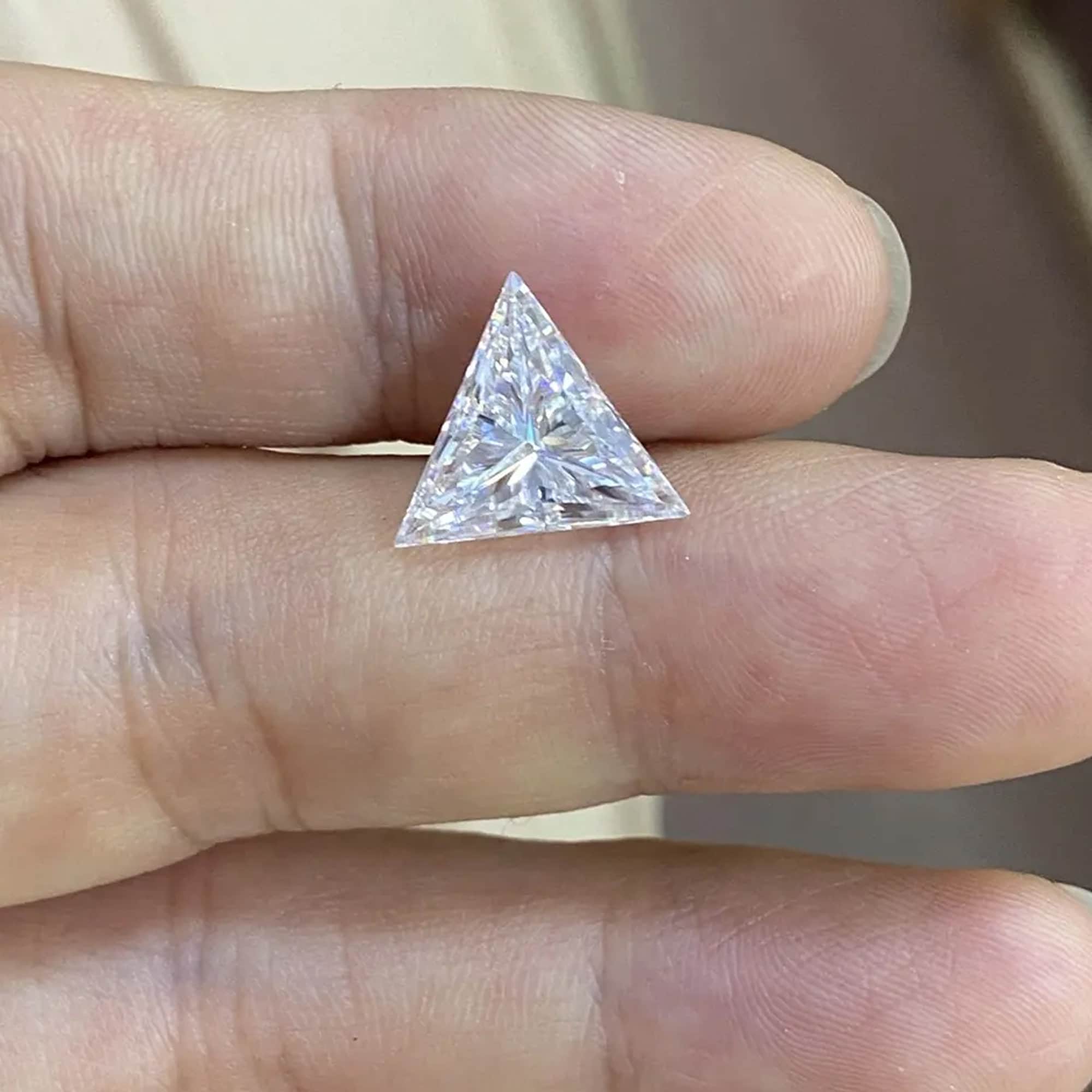 Triangle Cut Moissanite Loose D VVS Colorless Diamond,moissanite ...
