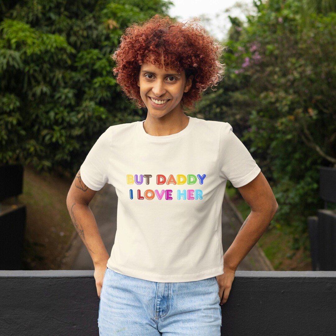 Daddy I Love Her Vintage Boxy Tee, Gaylor, Wlw Queer T-shirt, Y2k ...