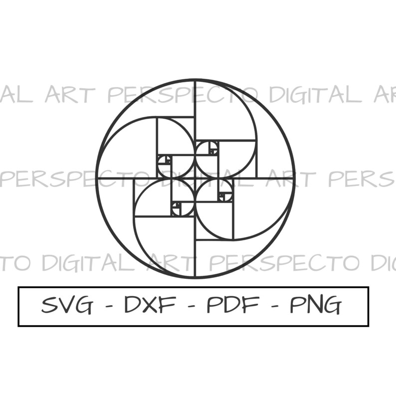 Golden Ratio SVG, Fibonacci Spiral SVG, Golden Ratio Cut File Vector ...