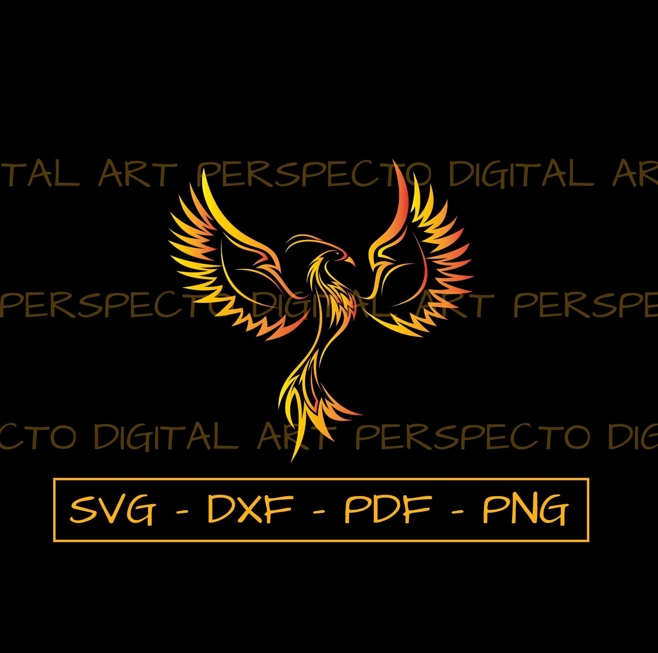 Abstract Phoenix Colored Svg, Phoenix Firebird Vector, Colored Phoenix ...