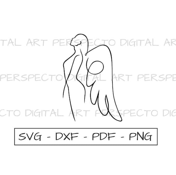 Angel Outline Drawing