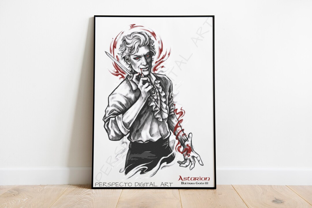 Baldurs Gate 3 Astarion Digital Poster, Bg3 Astarion Digital Art ...