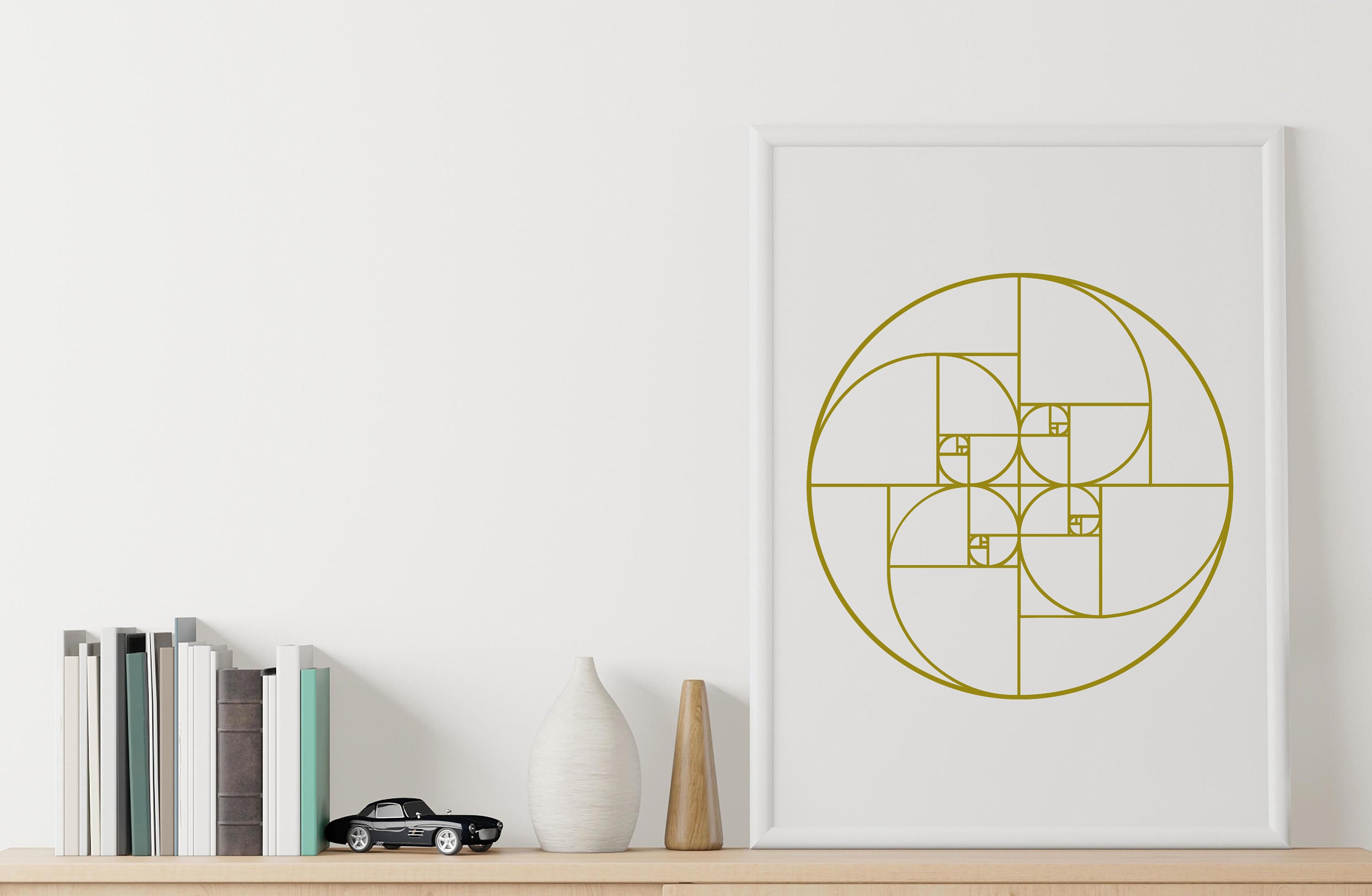 Golden Ratio Digital Art, Golden Ratio Digital Print File A4, Fibonacci ...