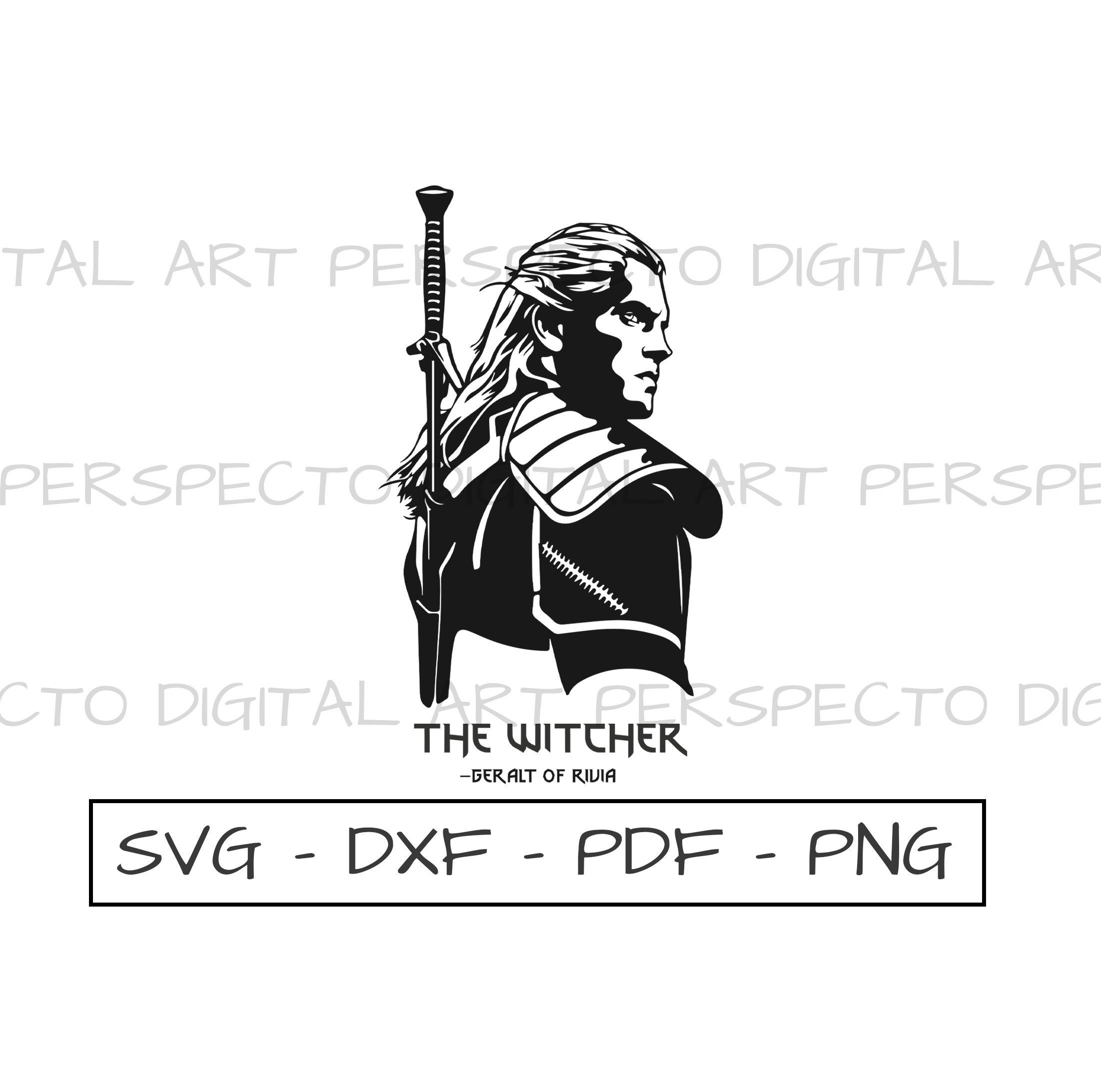 The Witcher Artwork A4 Print File, the Witcher Portrait Digital Art ...