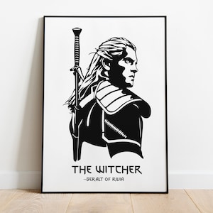 The Witcher Artwork A4 Print File, the Witcher Portrait Digital Art ...
