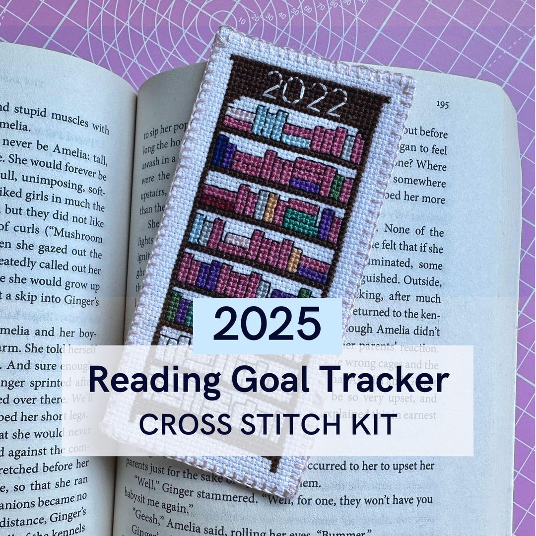 2025 Reading Goal Tracker Cross Stitch Bookmark Kit: 50-100 Books - Etsy UK