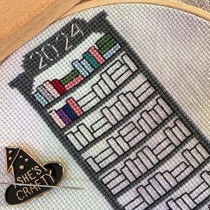 2024 100 Books Reading Goal Tracker Cross Stitch Bookmark PDF Guide - Etsy