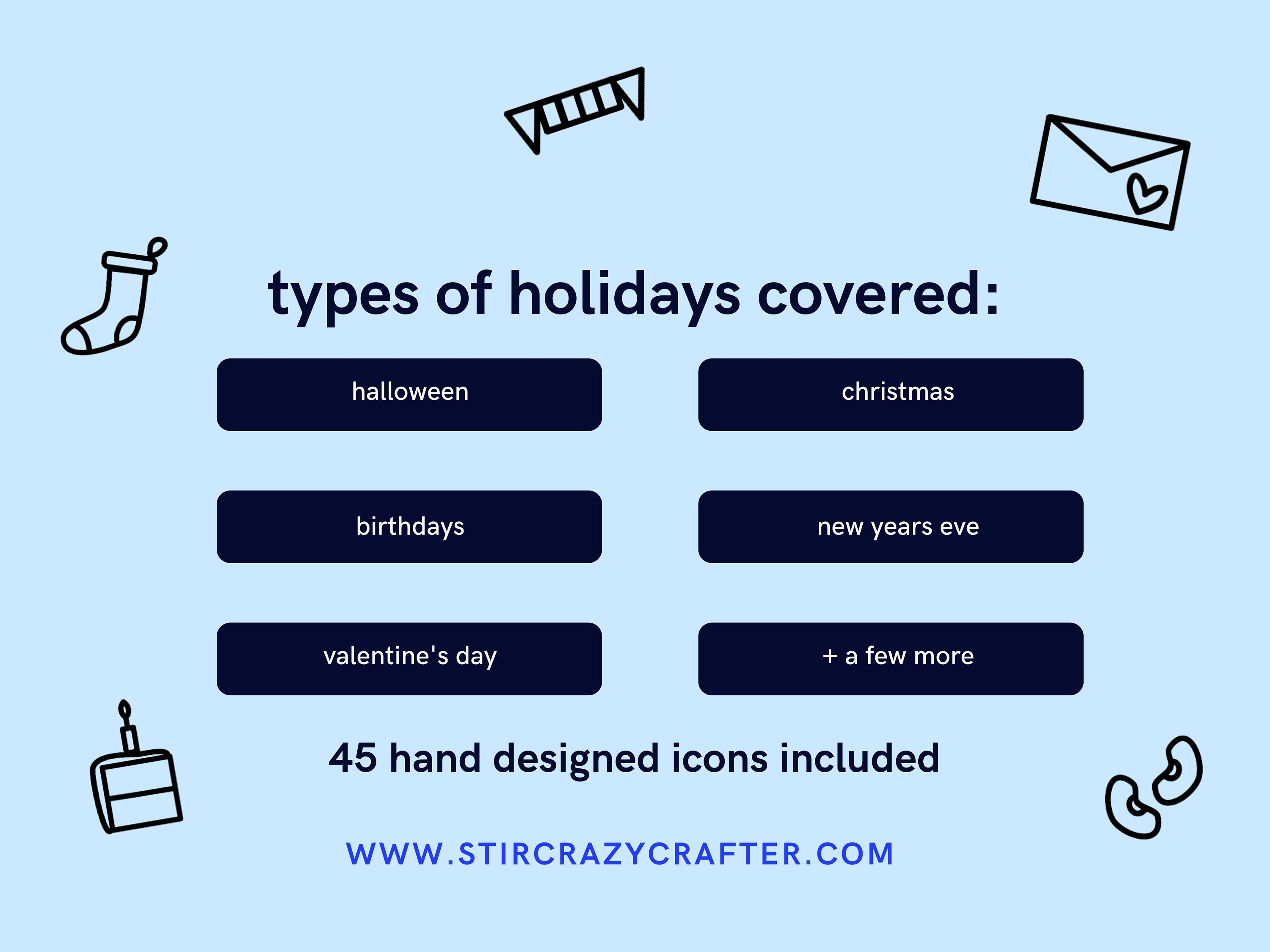 Special Occasion Icons for Embroidery Journals PDF - Etsy