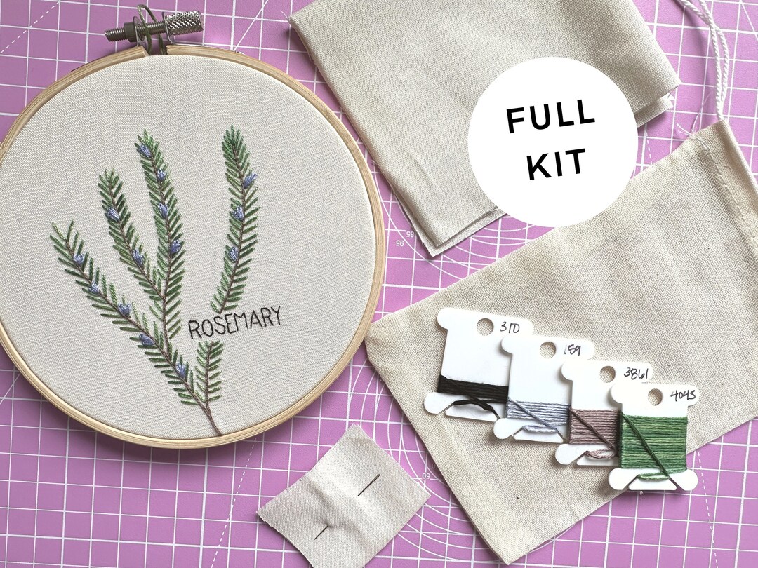 Full Rosemary Embroidery Kit - Etsy