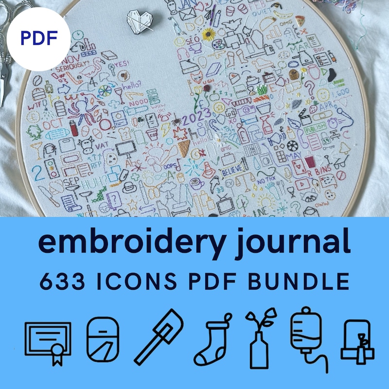 Embroidery Pdf Icons - Etsy