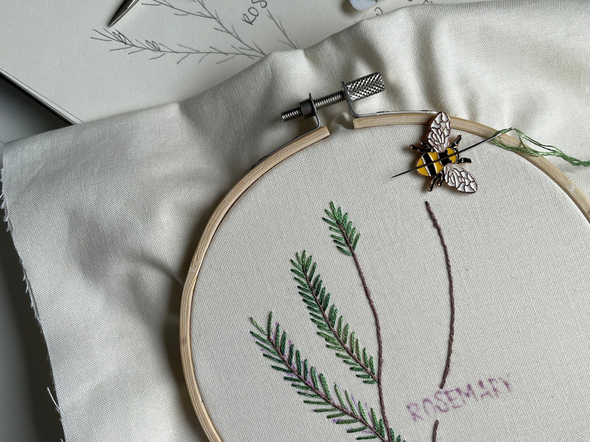 Full Rosemary Embroidery Kit - Etsy
