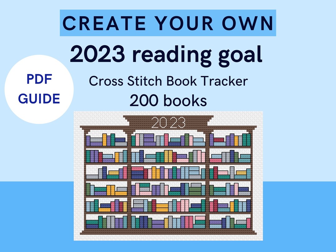 2023 200 Books Reading Goal Tracker Cross Stitch PDF Guide - Etsy