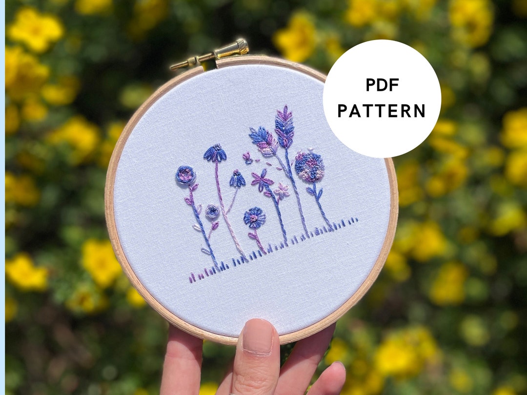 PDF | Flower Patch Hand Embroidery Pattern - Etsy
