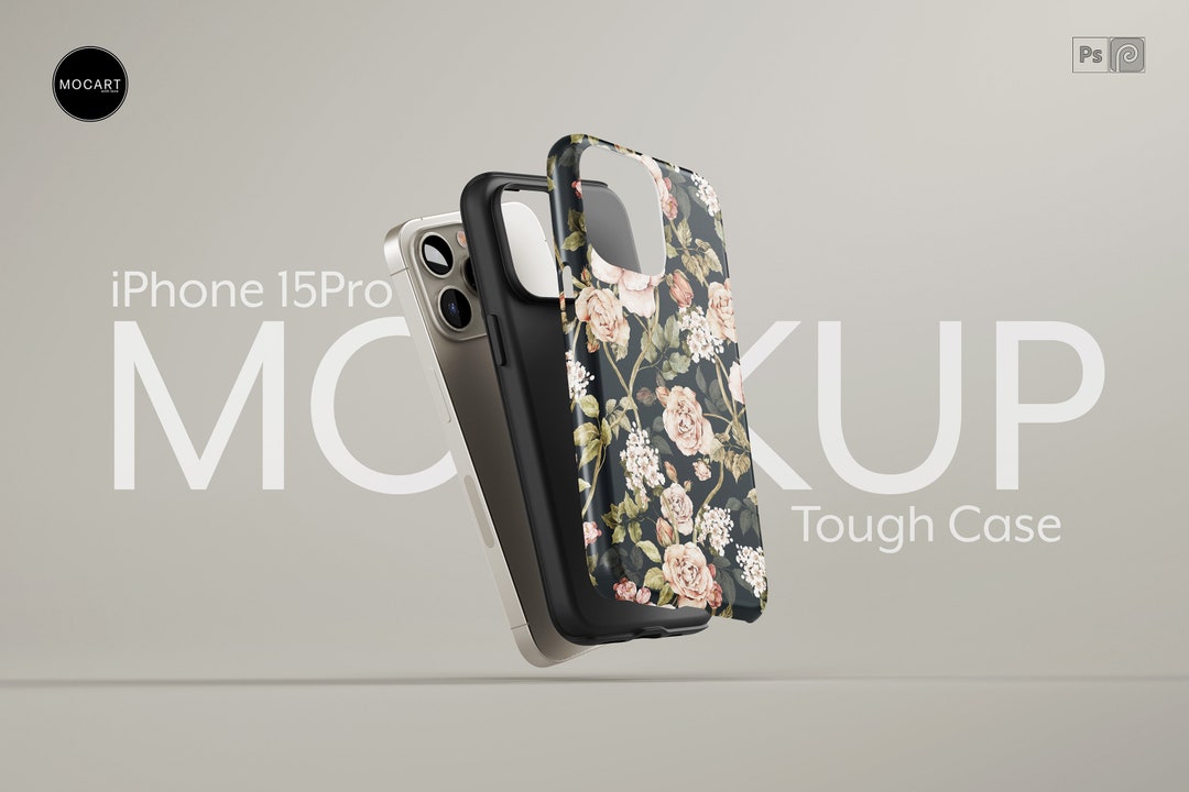 Apple iPhone 15pro Matte Tough Case Mockup V.9 - Etsy