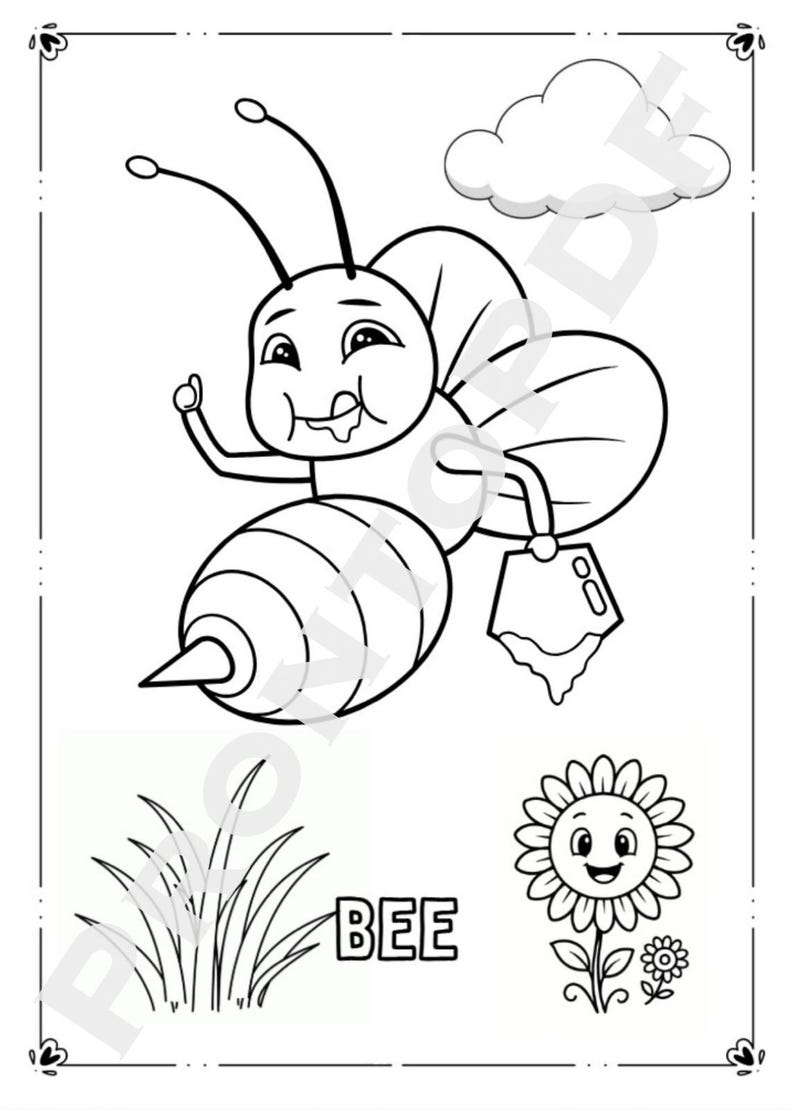 Bugs Coloring Pages, 20 Printable Sheets (digital Download) - Etsy