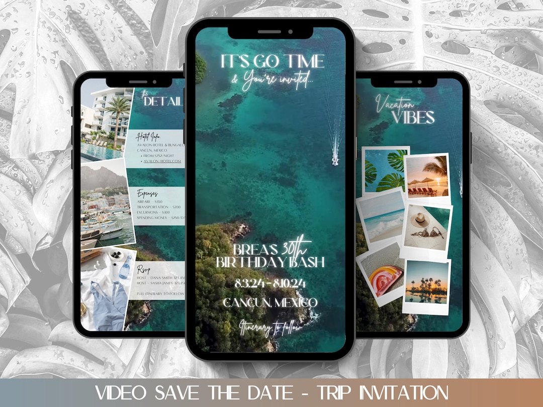 Weekend Trip Invitation, Video Save the Date Trip Invitation, Adventure ...