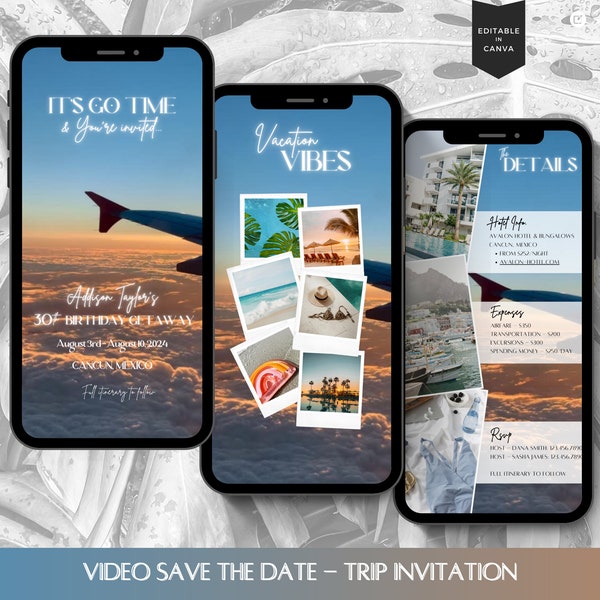 Birthday Vacation Trip Invitation - Etsy