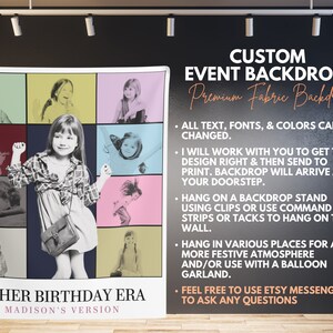 Eras Personalized Backdrop, in My Era Birthday Backdrop, Eras Banner ...