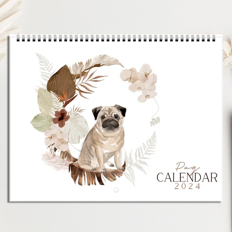 Pug Calendar - Etsy