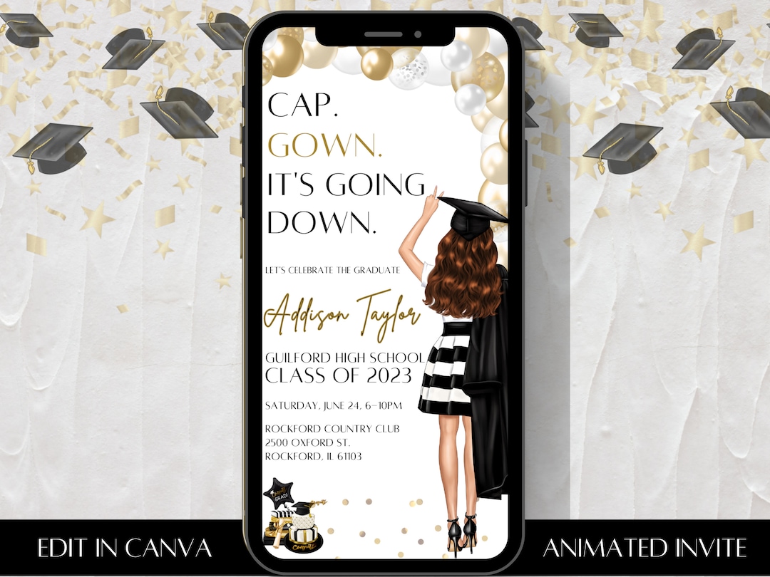 Graduation Party Invitation, Graduation Girl Party Evite, Grad Party ...