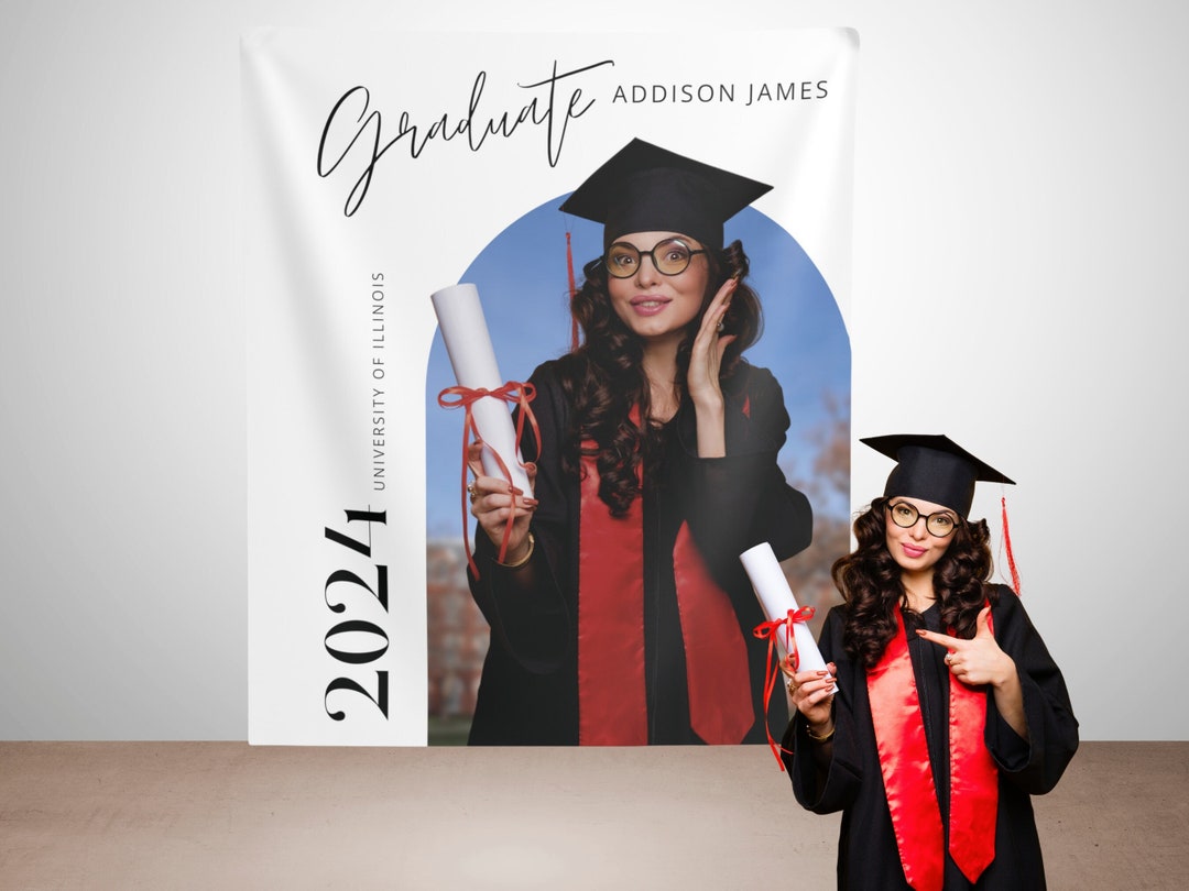 Custom Arch Photo Graduation Backdrop, Graduation Party Decor ...