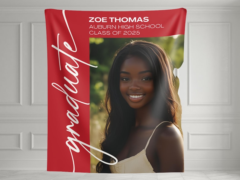 Custom Graduation Photo Backdrop: Class of 2025 Party Decor - Etsy