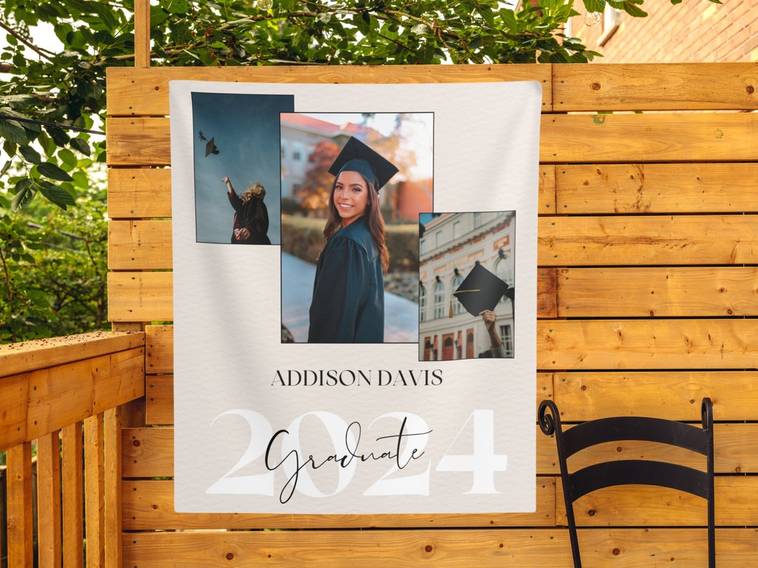 Custom Photo Graduation Backdrop, Graduation Party Decor, Photobooth ...
