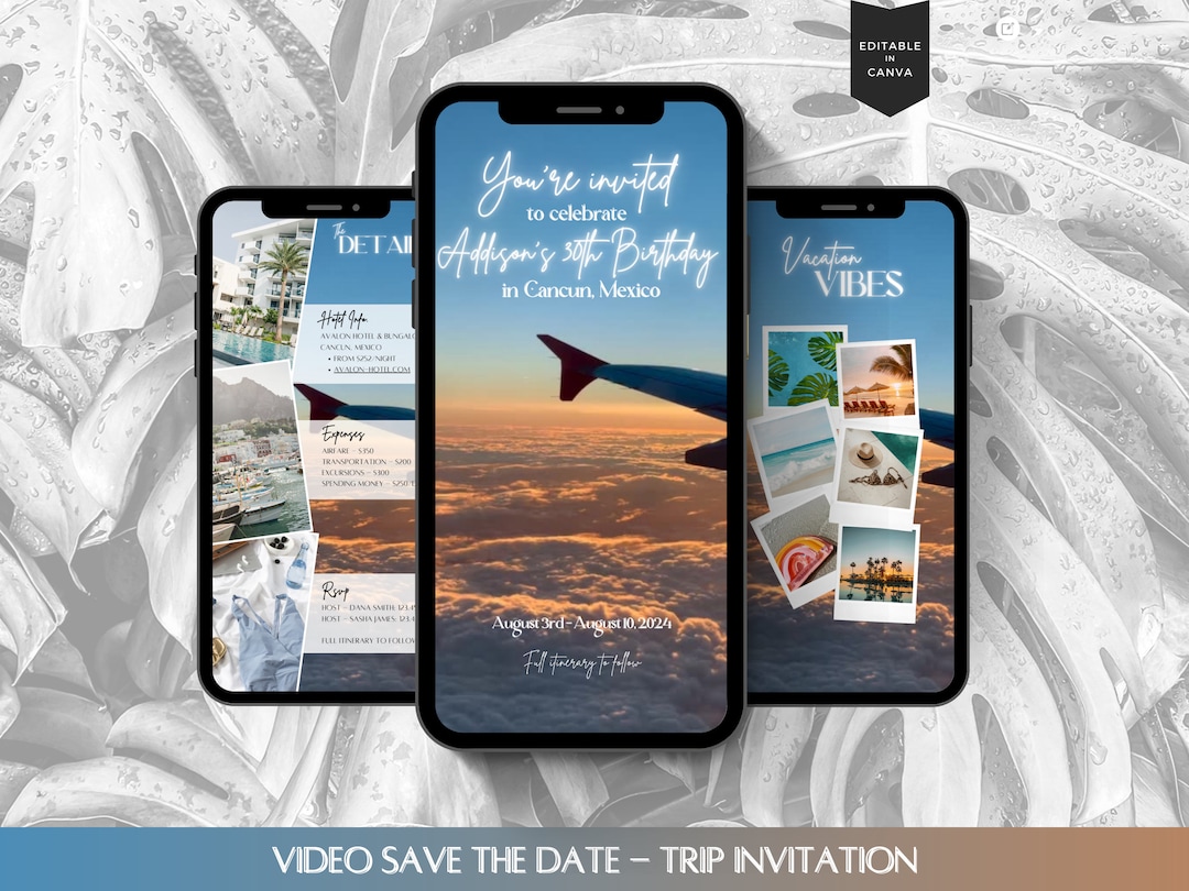 You're Invited Video Trip Invitation, Video Save the Date Trip ...